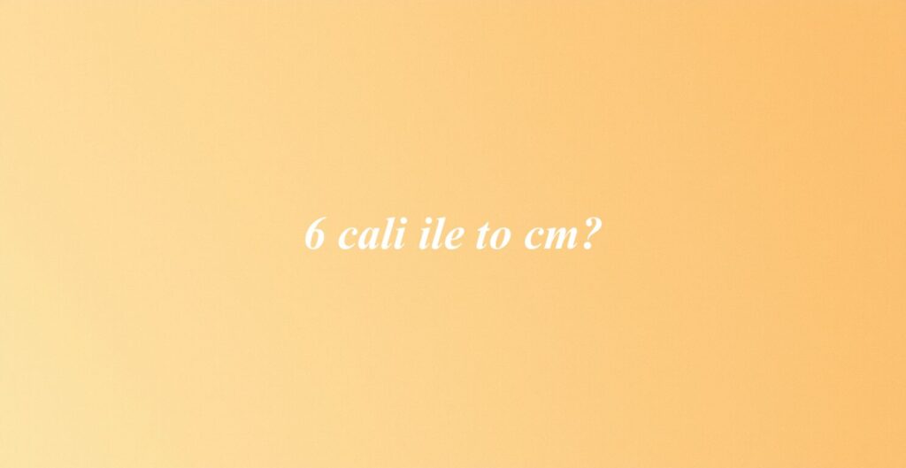 6 Cali Ile To Cm 